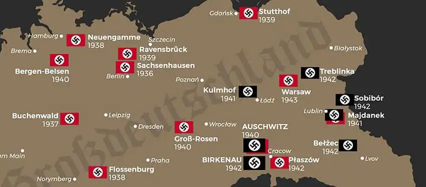 Nazi Camps Detailed Explanation, Overview & Map - MegaMilitary ...