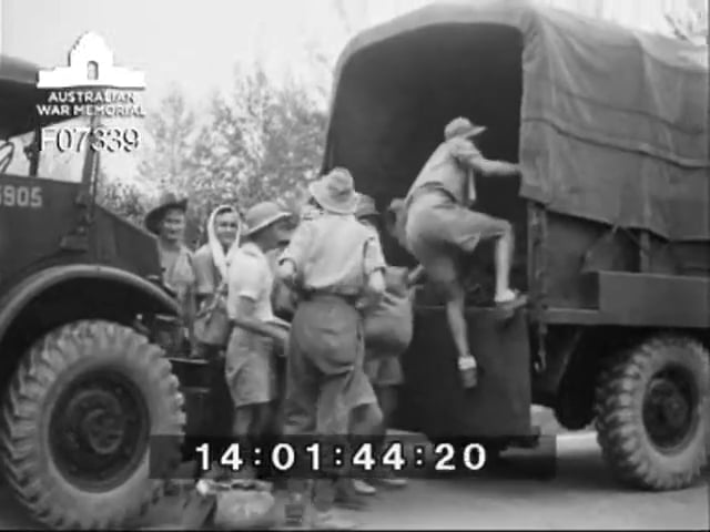 POW leaving Changi prison, visit of Major General - Changi, Japanese ...